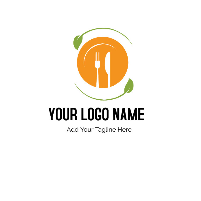 Copy of White Orange Fork And Butter Knife Illustrat | PosterMyWall