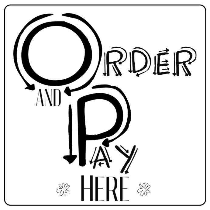 Plantilla de White Order & Pay Here Signboard For Businesses Square (1: ...