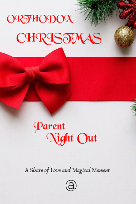 White Orthodox Christmas Poster Template | PosterMyWall