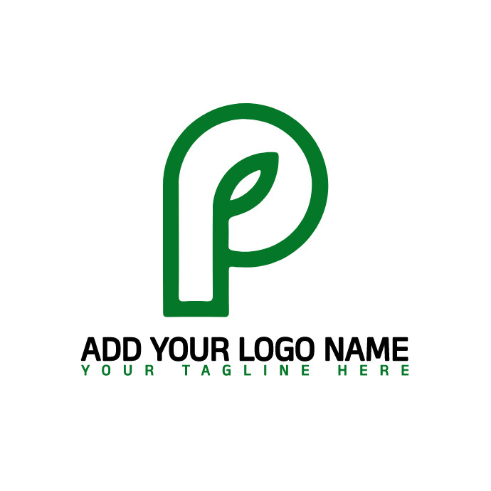 Modèle White P Logo/inital Letter P/monogram/typogr | PosterMyWall