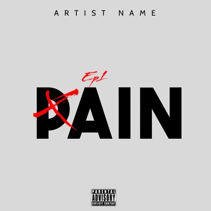 Modèle White Pain Music Album Cover Album Cover | PosterMyWall