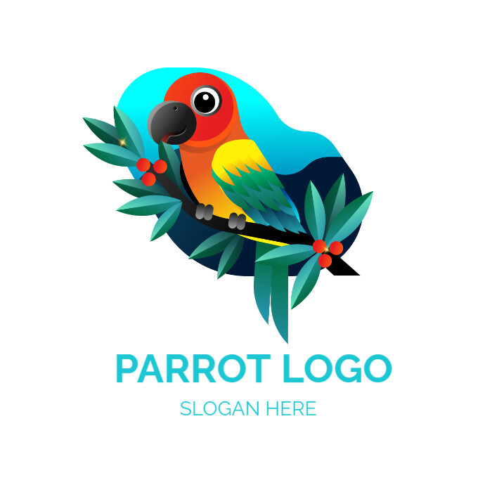White Parrot Logo Template | PosterMyWall