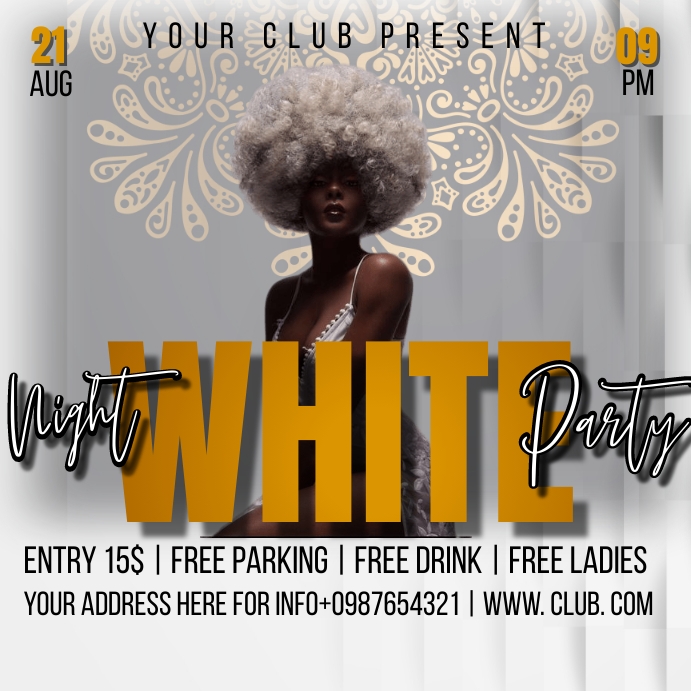 White party Template | PosterMyWall
