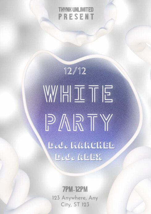 White Party Template | PosterMyWall