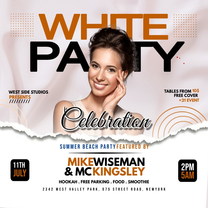 White party Template | PosterMyWall