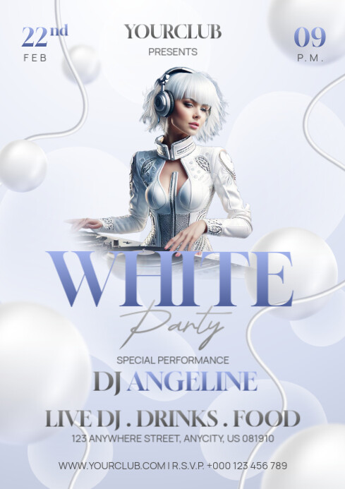 Plantilla de White Party Event Poster Flyer | PosterMyWall