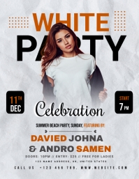 White Party Poster Template | PosterMyWall