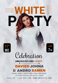 White Party Poster Template | PosterMyWall