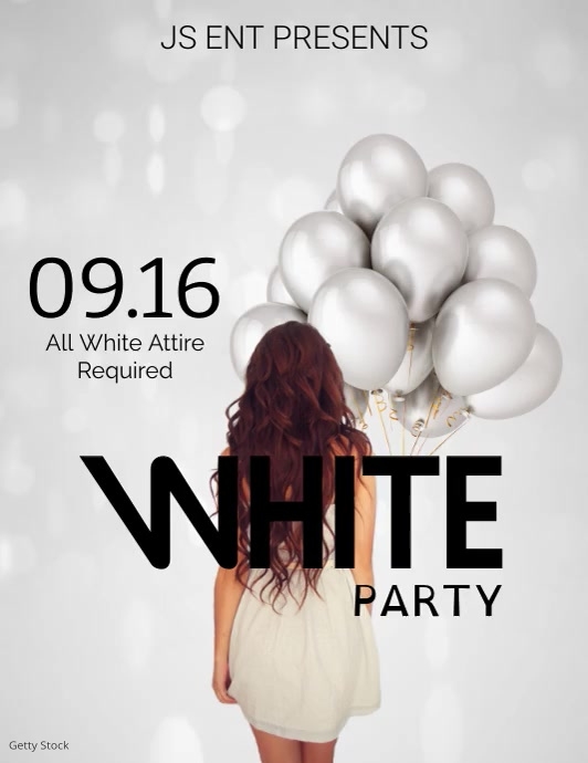 White Party Flyer Template | PosterMyWall