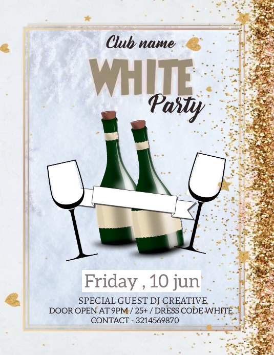Copy of White party templete | PosterMyWall