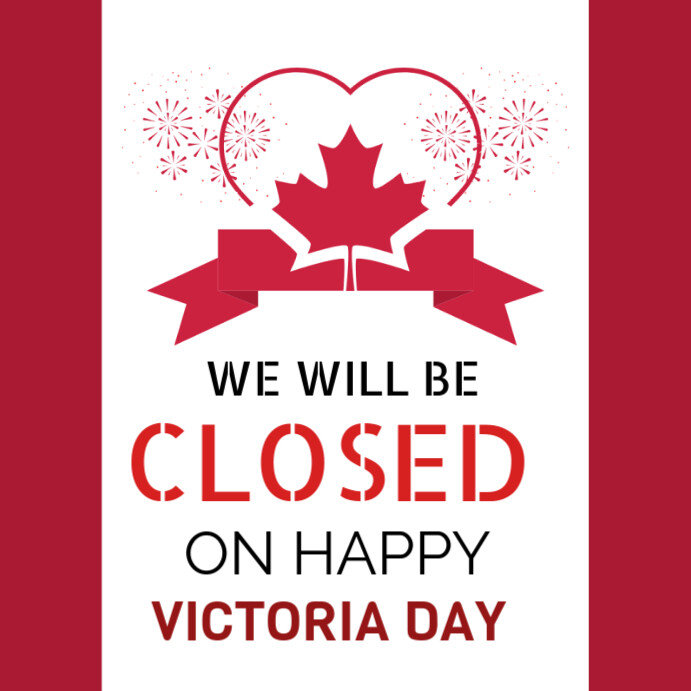 White Pastel 19 May Happy Canada Day Closed Announcement Instagram Post ...