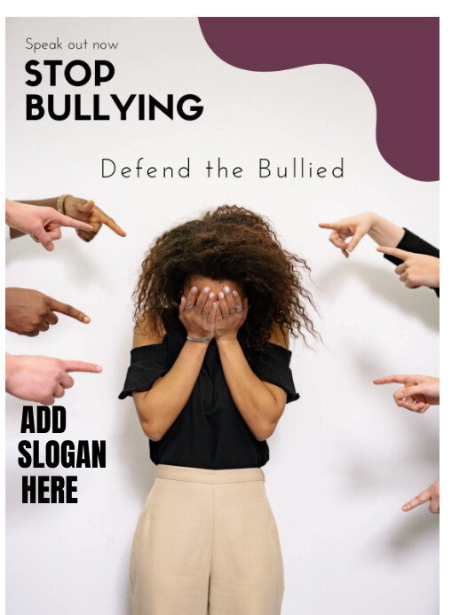 White Pastel Anti Bullying Flyer (us Letter) Template | PosterMyWall