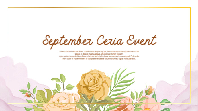 Copy of White Pastel Beautiful Floral September Ceria Event Background ...