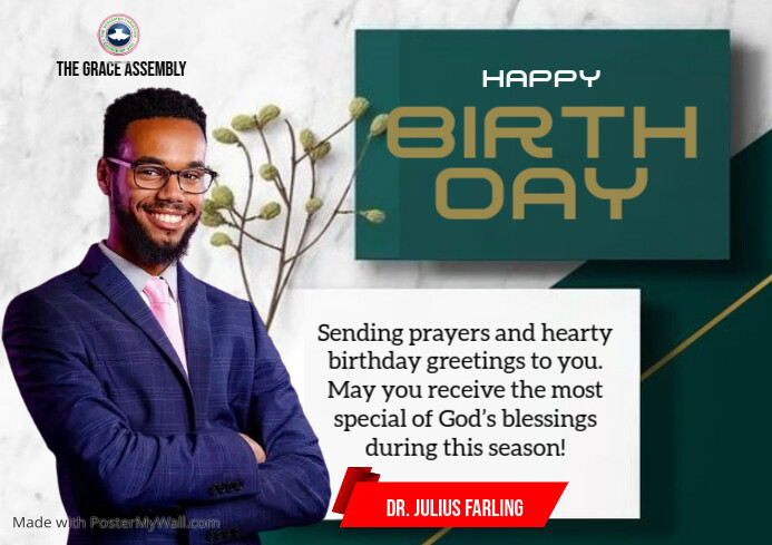 White Pastel Birthday A3 Template | PosterMyWall