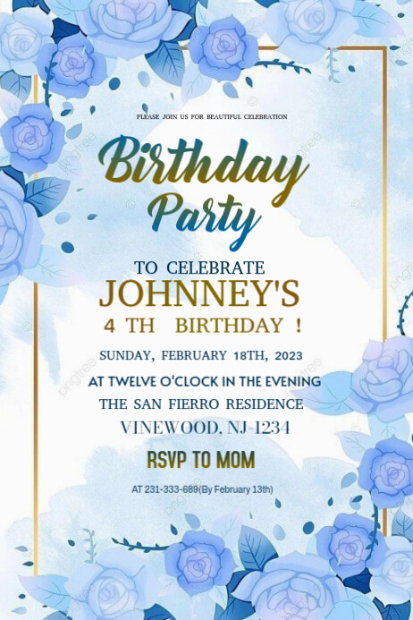 White Pastel Birthday Card Poster Template | PosterMyWall