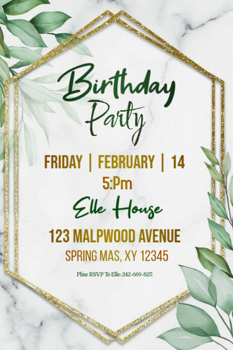 White Pastel Birthday Card Poster Template | PosterMyWall