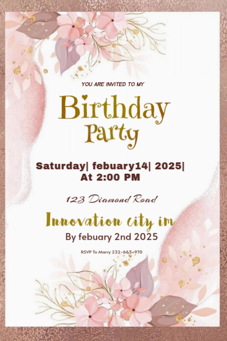 White Pastel Birthday Card Poster Template | PosterMyWall