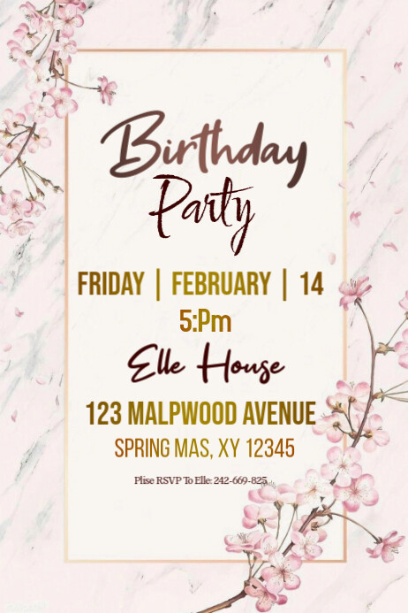 Copy of White Pastel Birthday Card Poster | PosterMyWall