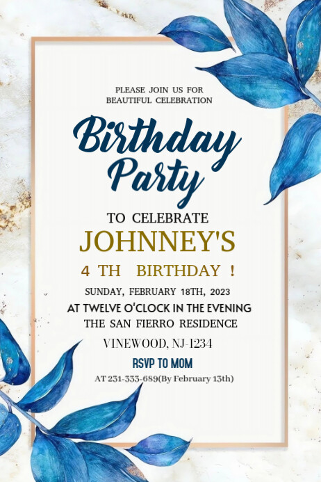 White Pastel Birthday Card Poster Template | PosterMyWall