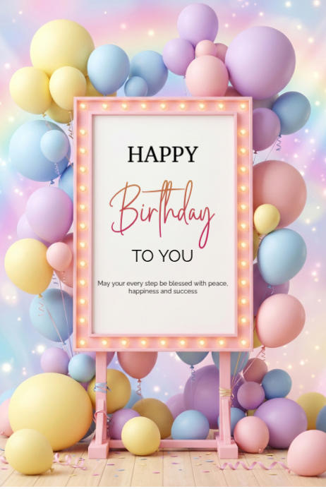 Copy of White Pastel Birthday Celebration Poster | PosterMyWall