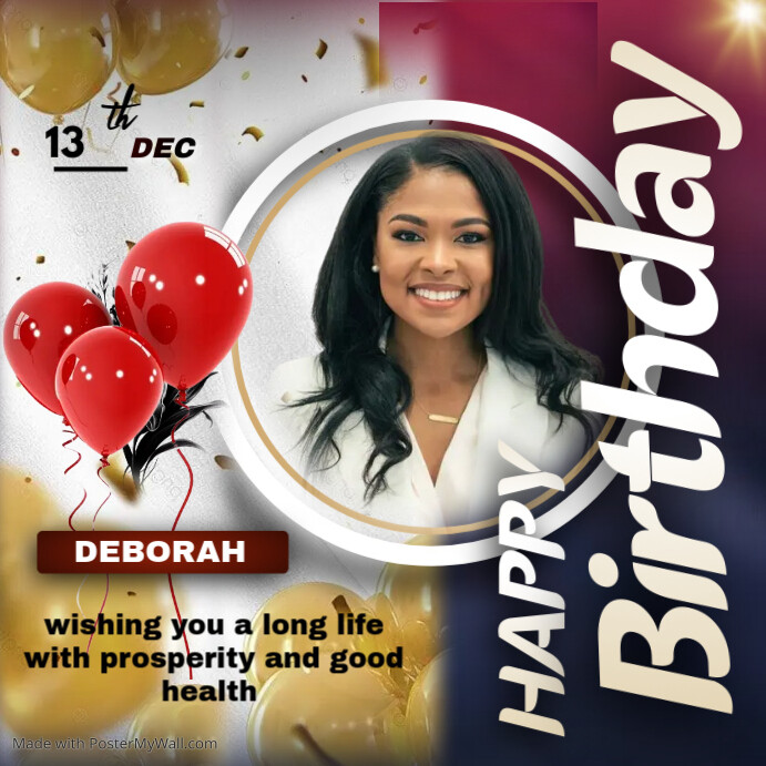 White Pastel Birthday Design Square (1:1) Template | PosterMyWall