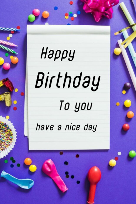 White Pastel Birthday Poster Template | PosterMyWall