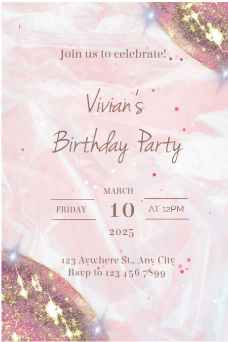 White Pastel Birthday Poster Template | PosterMyWall