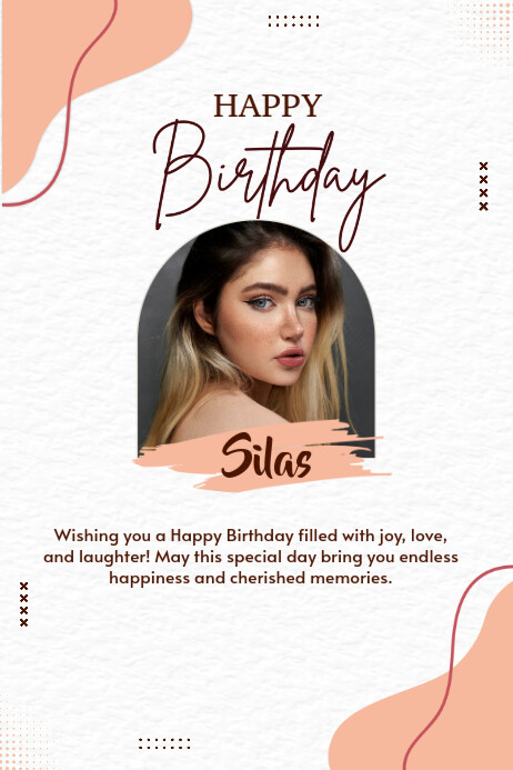 White Pastel Birthday Poster Template | PosterMyWall
