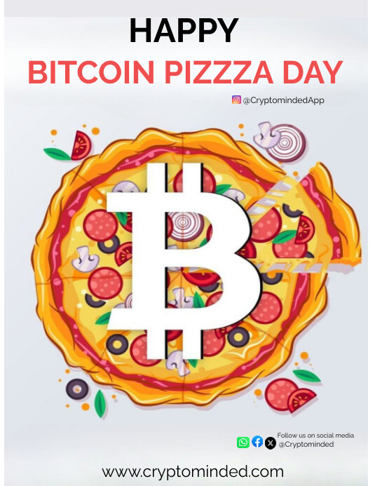Copy of White Pastel Bitcoin Pizza Day Flyer (us Lett | PosterMyWall