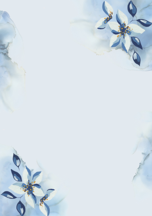 White Pastel Blue And White Watercolor Floral Background – Elegant ...