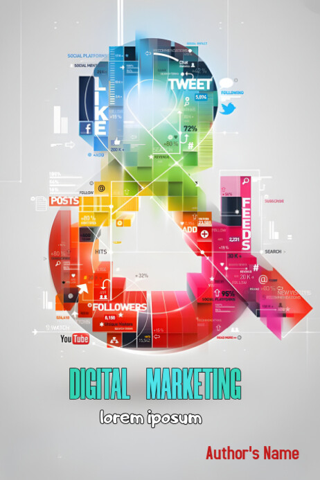 White Pastel Book Cover Design Poster Template | PosterMyWall