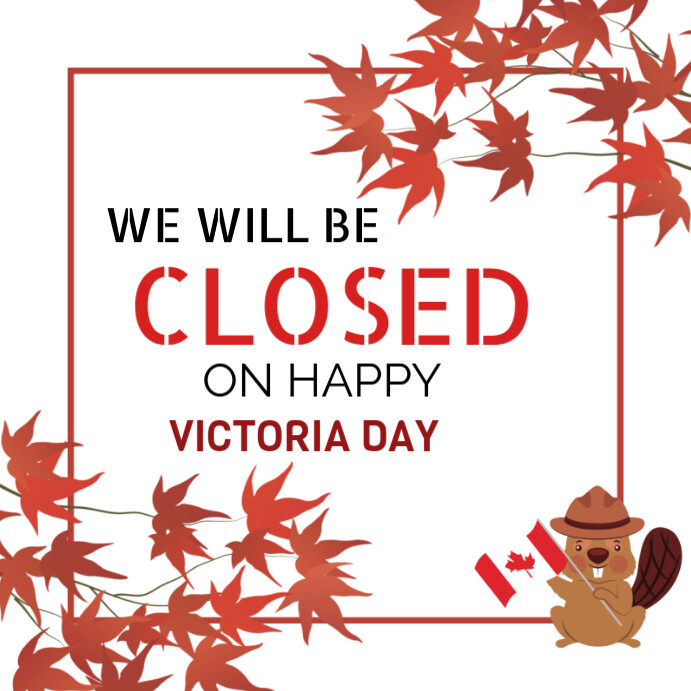 White Pastel Canada Day Closed Banners Instagram Post Template ...