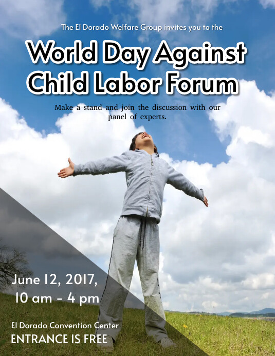 Copy of White Pastel Child Labor Flyer (us Letter) | PosterMyWall