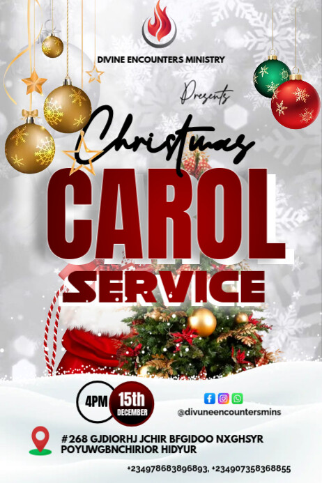 White Pastel Christmas Design Poster Template | PosterMyWall