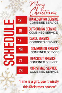 Christmas Program Schedule Flyer Template | PosterMyWall