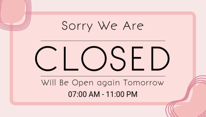 White Pastel Closing And Opening Notice Blog Header Template | PosterMyWall