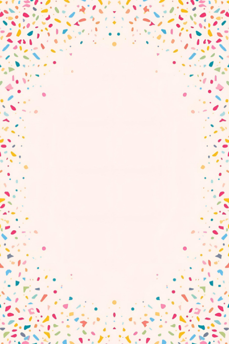 White Pastel Confetti Design For Poster Template | PosterMyWall
