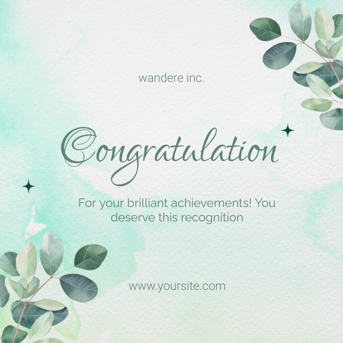 Plantilla de White Pastel Congratulation Instagram Post | PosterMyWall