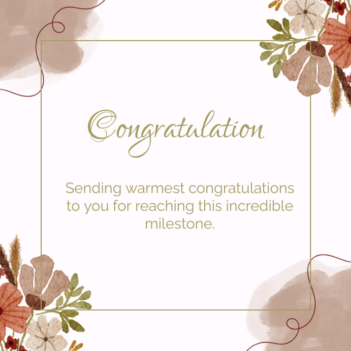 Plantilla de White Pastel Congratulation Instagram Post | PosterMyWall