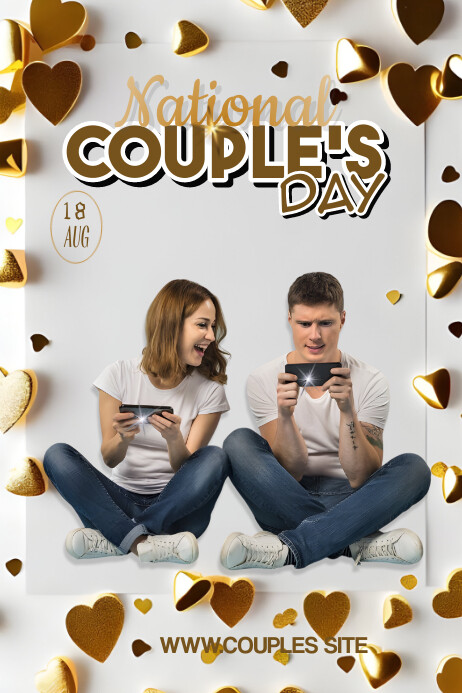 Plantilla de White Pastel Couples Ddy Celebration Poster | PosterMyWall