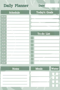 Daily Plan Template Planner | PosterMyWall