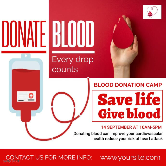Modèle White Pastel Donate Blood Instagram Post | PosterMyWall