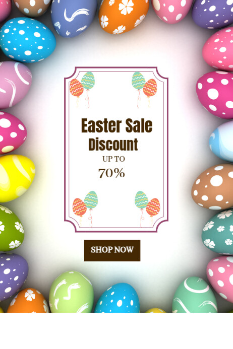White Pastel Easter Sale Poster Template | PosterMyWall