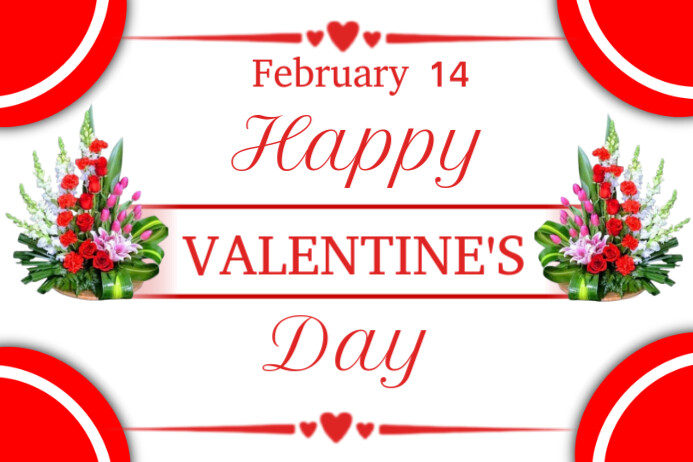 White Pastel February 14 Valentine's Day Greeting Card Template ...