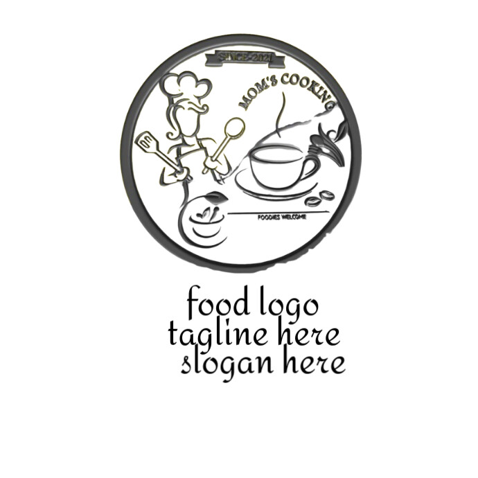 White Pastel Food Logo Logo Template | PosterMyWall
