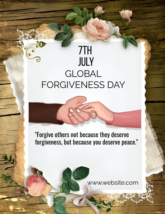 White Pastel Global Forgiveness Day Flyer (us Template | PosterMyWall
