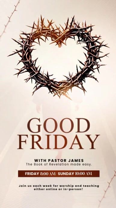 White Pastel Good Friday Instagram Story Template | PosterMyWall