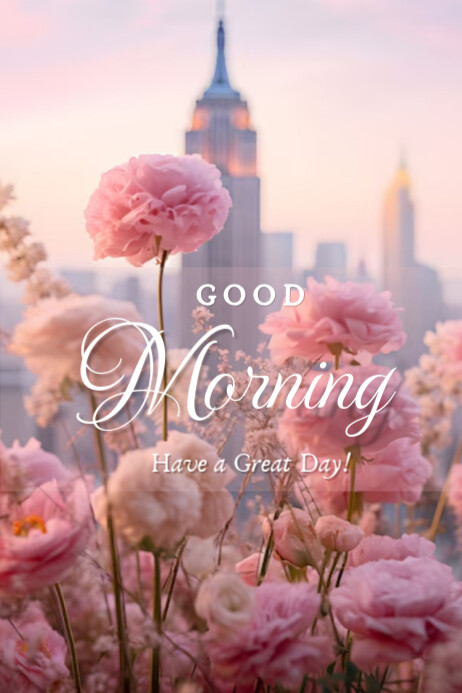 White Pastel Good Morning Poster Template | PosterMyWall