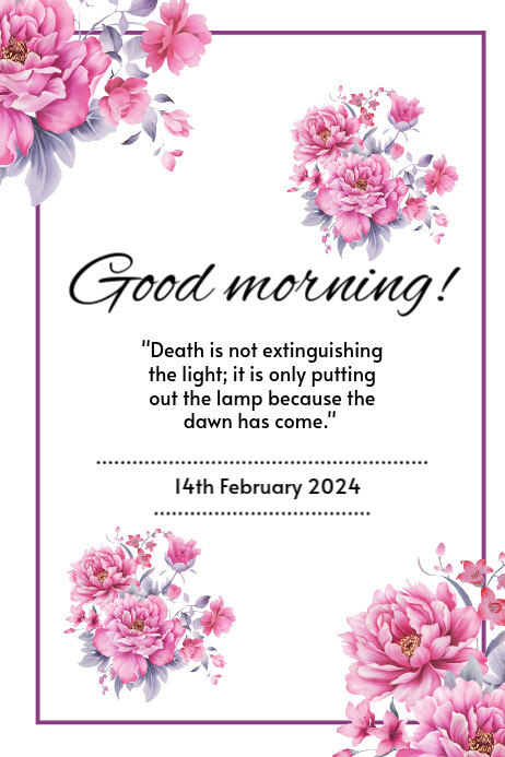 White Pastel Good Morning Quotation Poster Template | PosterMyWall