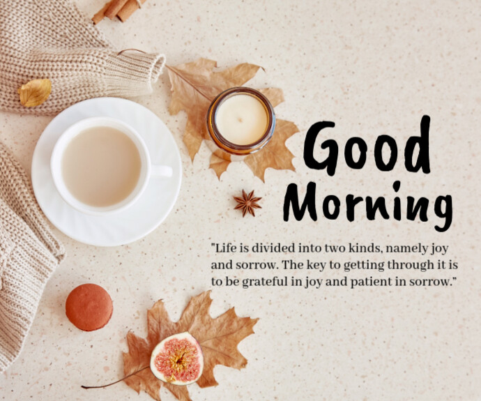 Plantilla de White Pastel Good Morning Wish Templates Medium Rectangle ...